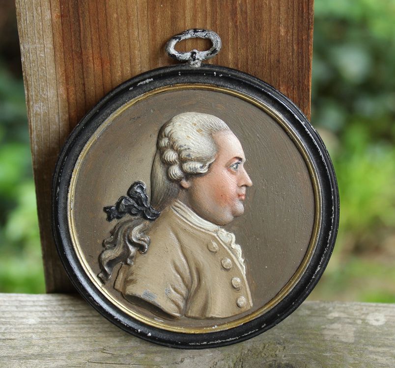 2 Miniatur Malerei Portraits Metall bemalt Weisse + Velegrin | Kaufen auf Ricardo