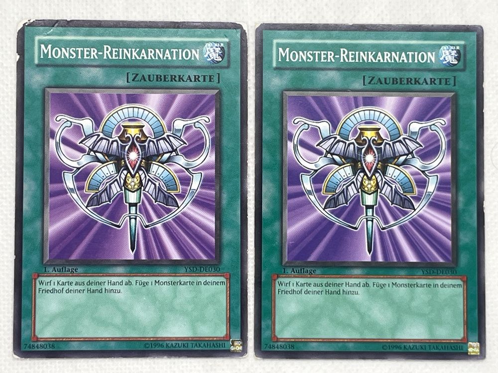Yu-Gi-Oh! 2x Monster Reinkarnation - Zauberkarte (Gebraucht) in ...