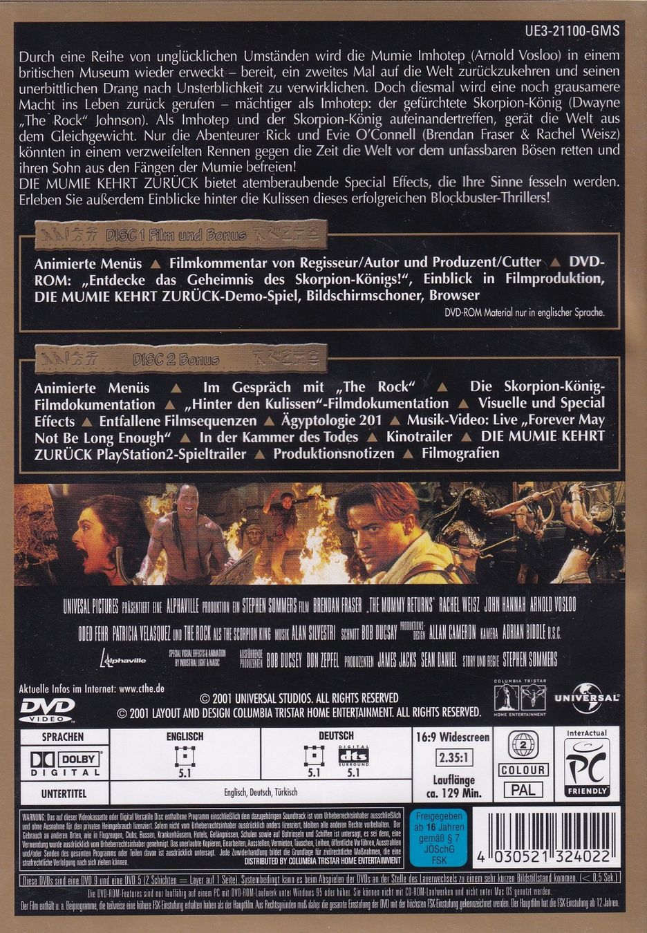 DVD ab Fr. 1.--, Die Mumie kehrt zurück (Gebraucht) in Lausen für CHF 1 ...