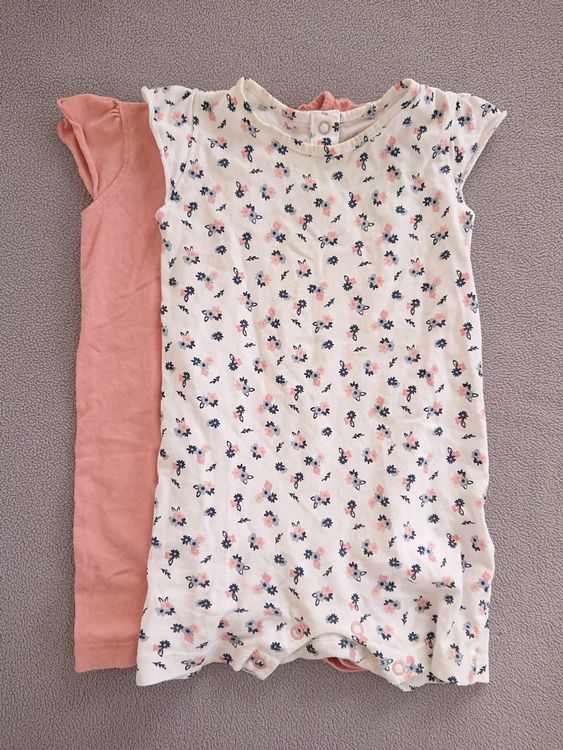 Zwei Baby Girl Body Lupilu Gr. 80 9-12Mt Rosa Weiss geblümt (Gebraucht ...