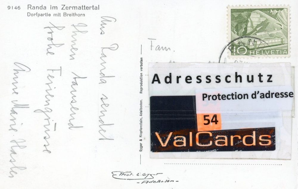 Randa VS ca. 1955 (Gebraucht) in Niedergesteln für CHF 6.3 – mit ...