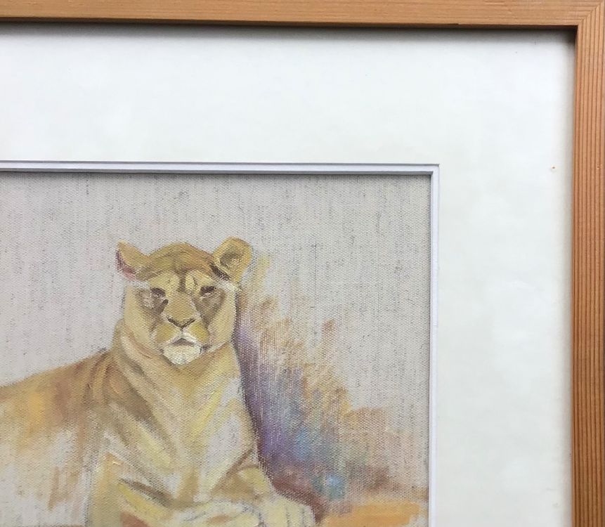 W. SCHMID Grosse Löwen paar Gemälde Signiert (Gebraucht) in für CHF 5 ...