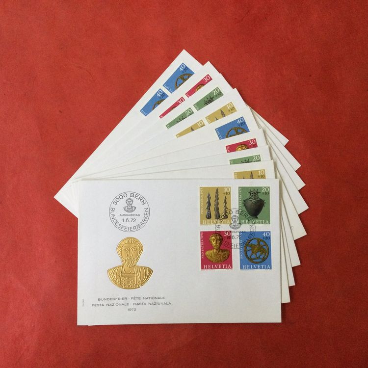 Pro Patria 1972 FDC Einzel., 4er, Maximumkarten, Brief (Gebraucht) in S. Pietro für CHF 2 – mit ...