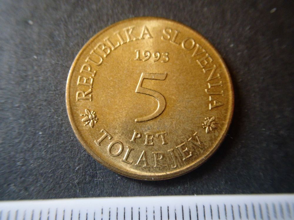 Slowenien 1993, 5 Tolarjev - Sondermünze Honigbienen (Neu (gemäss Beschreibung)) in Hinterforst ...