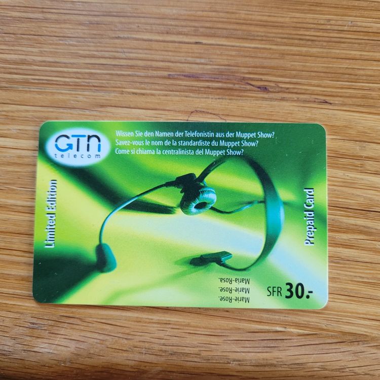 Carte Téléphonique GTN Télécom (Gebraucht) in Biel/Bienne für CHF 1 ...