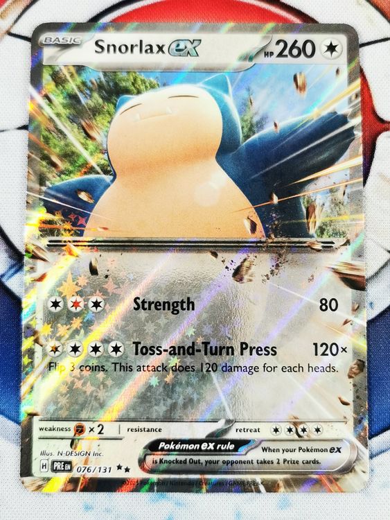 Pokémon Snorlax ex 076/131 Pokemon Prismatic Evolutions EN (Neu (gemäss ...