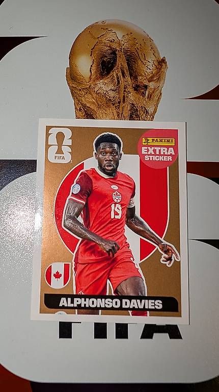 Alphonso Davies GOLD Extra Sticker Panini 2026 WM (Neu (gemäss ...