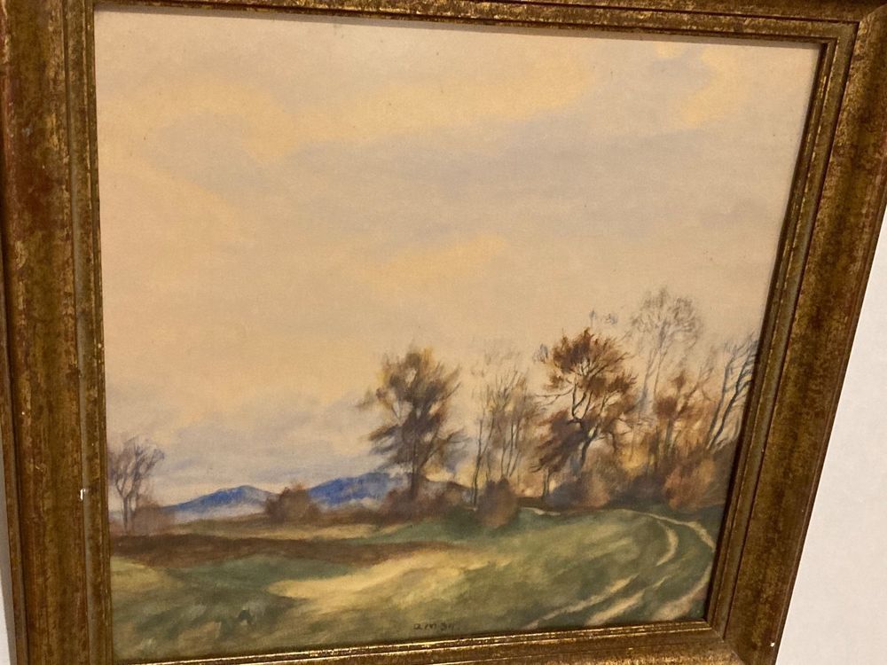 Rudolf Müller 1934 (1892-1972) Landschaft mit Wiese, Bäume (Gebraucht) in Hirzel für CHF 25 ...