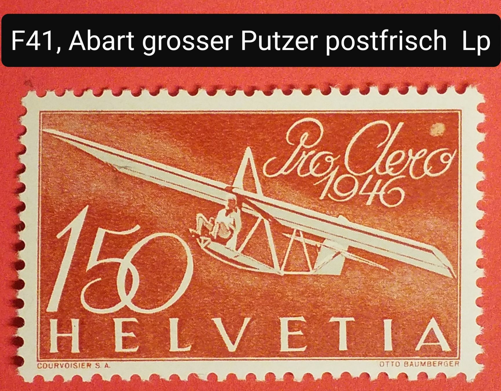MA410) F41, Pro Aero, Abart grosser Putzer postfrisch Lp (Neu (gemäss ...
