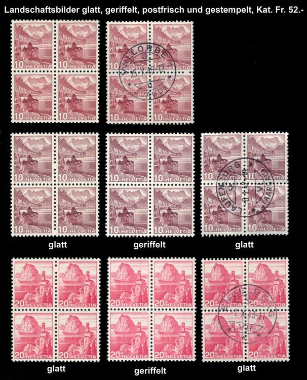 Landschaftsbilder 4er ** und gestempelt, Kat. Fr. 52.- | Kaufen auf Ricardo