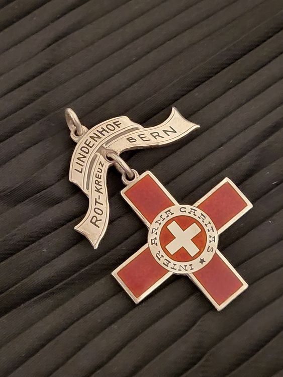 Vintage Rotkreuz Lindenhof Bern Abzeichen, 925 Silber (Gebraucht) in ...