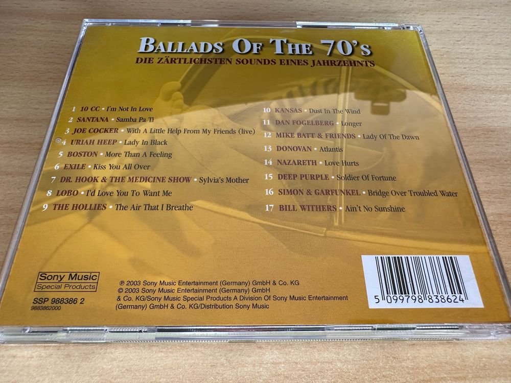 Various – Ballads Of The 70's (Gebraucht) in Rikon im Tösstal für CHF 8 ...