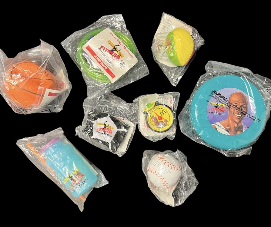 McDonalds Toys 1991 (FULL SET) Michael Jordan Fitness Fun (Neu und ...