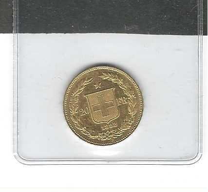 rar Fr. 20.- GelbGold/1892/Helvetia/u.E. vz+/100'000 Auflage (Neu (gemäss Beschreibung)) in ...