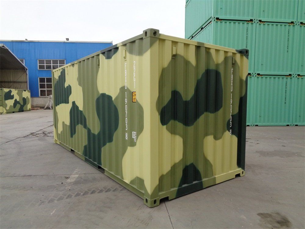 20DV Seecontainer Lagercontainer NEU/ in Tarn CAMO / Army (Gebraucht ...