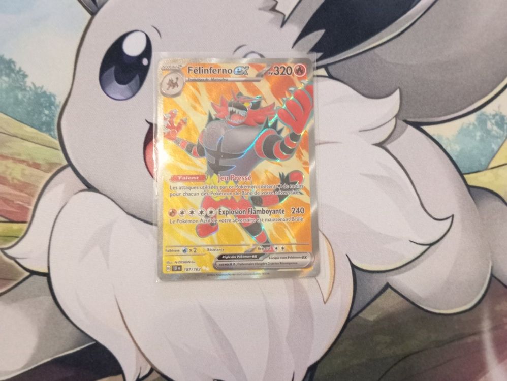 Carte Pokémon Felinferno EX 187/162 FA Forces Temporelles (Neuf (Voir ...