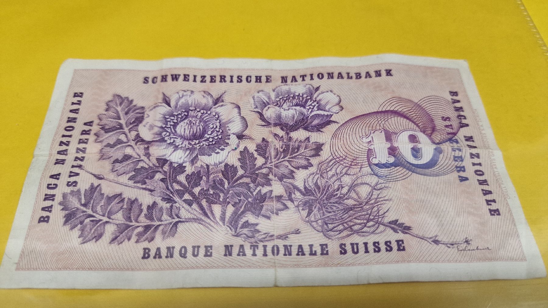 Schweizer 10 Franken Note 1974 - Top Zustand, Sammlerstück (Gebraucht ...