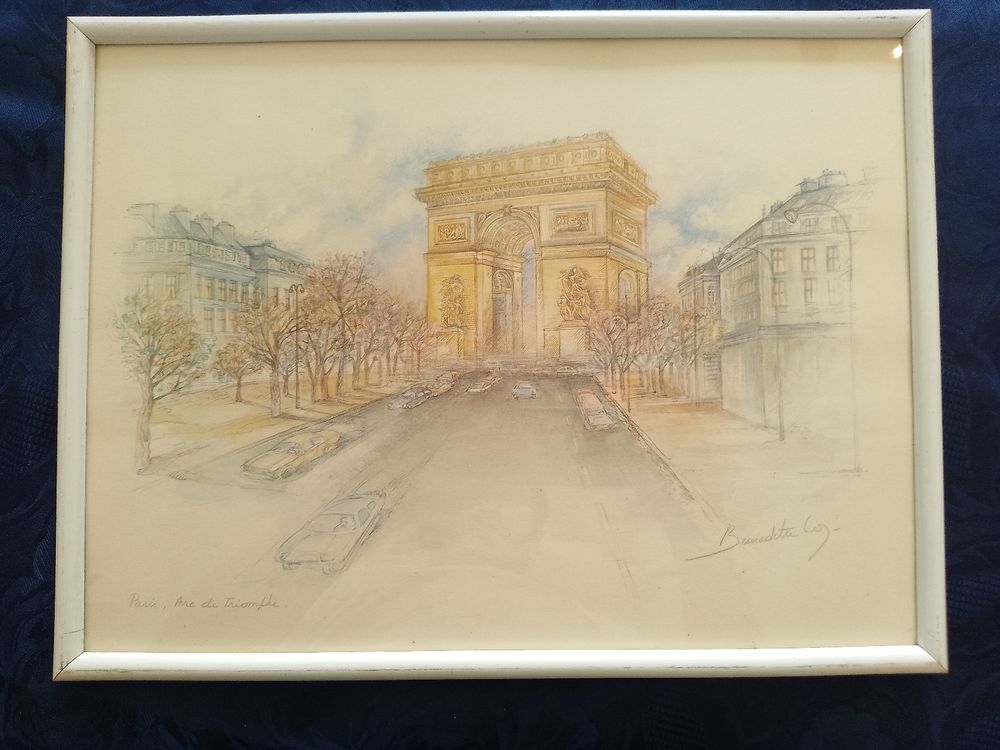 Aquarell "Paris Arc de Triomphe" gerahmt (Gebraucht) in Bern für CHF 39 – mit Lieferung auf ...