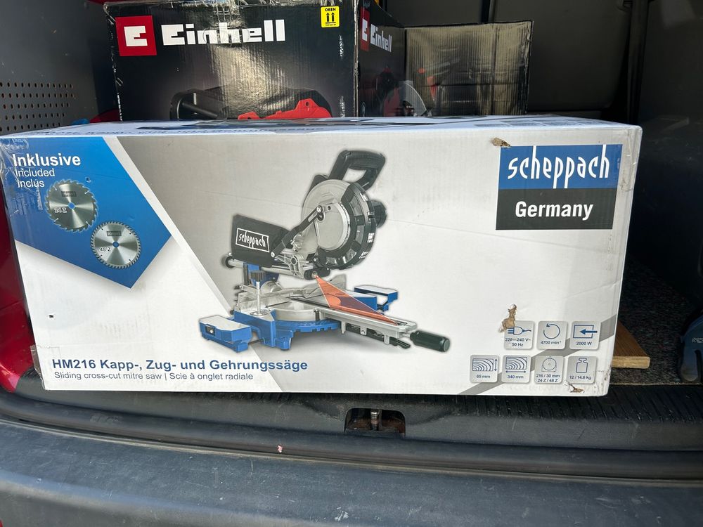 Scheppach HM216- Kapp-Zug-Gehrungs Säge - neue - 2 Jahre Gar (Neu und ...