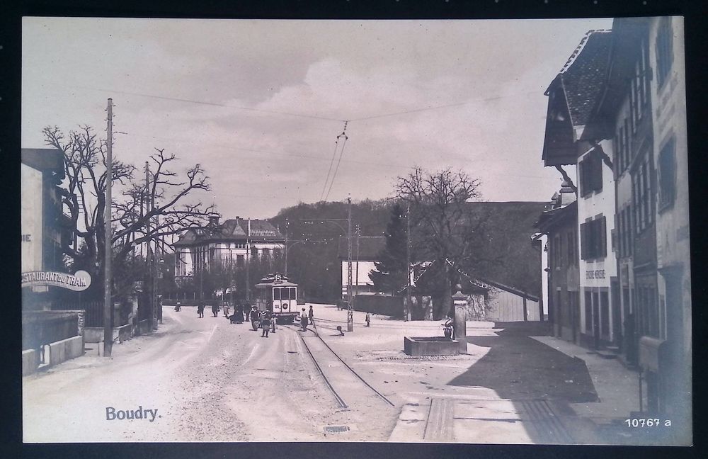 Boudry Carte Postale Ansichtskarte mit Tram ca 1915 | Kaufen auf Ricardo