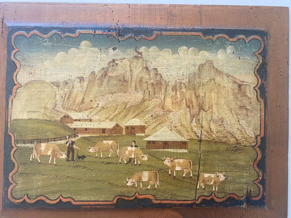 Bauernmalerei - zwei kunst- und liebevolle Exponate auf Holz (Gebraucht ...
