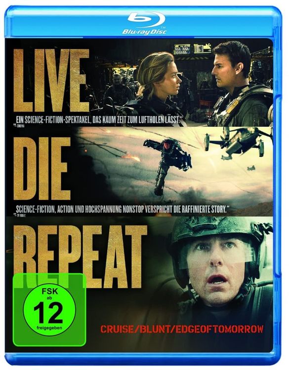 Edge of Tomorrow - Live. Die. Repeat. (2014) Cruise/Blunt/BD (Neu ...