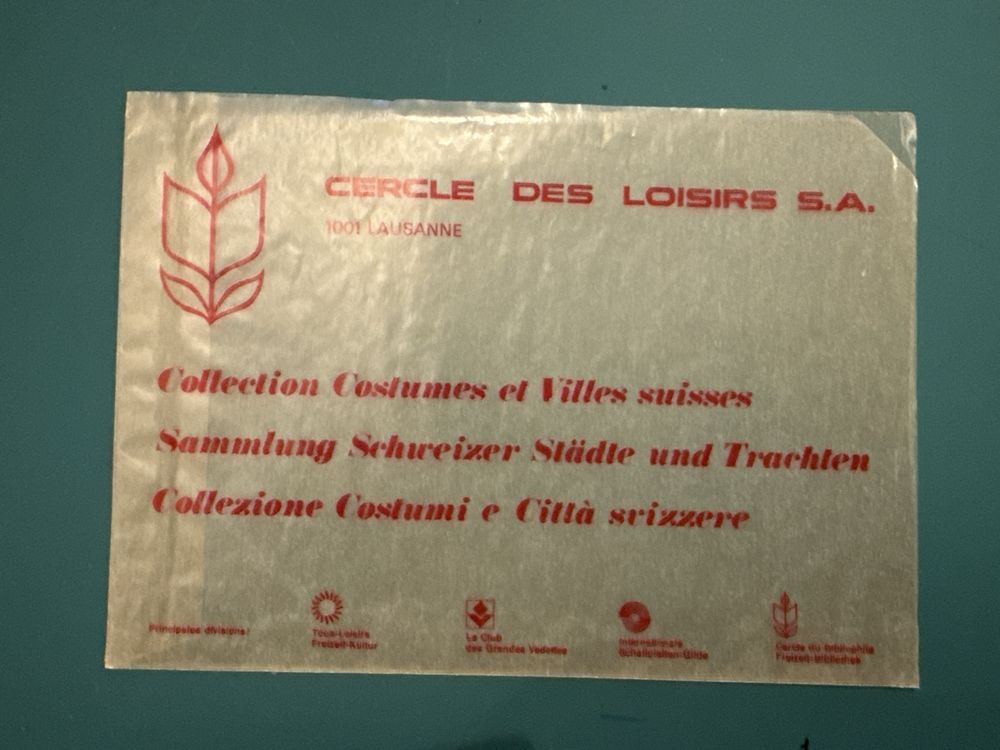 Schweizer Städte & Trachten Bilder, 4 Stk., Vintage! (Neu (gemäss ...