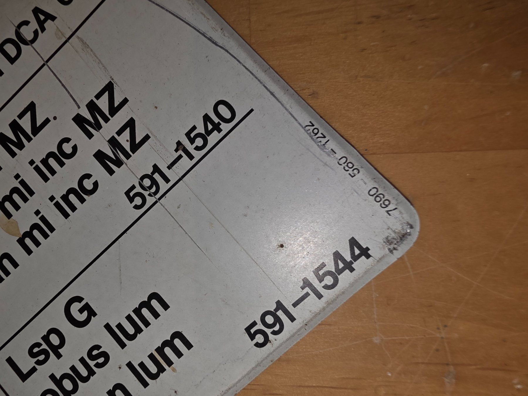 Flab Kan 63 / Can DCA 63 - MUN Schild / Beschriftungsschild (Gebraucht ...