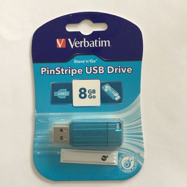 USB Stick Verbatim Pin Stripe USB Drive 8GB Neu OVP (Neu und originalverpackt) in Blauen für CHF ...