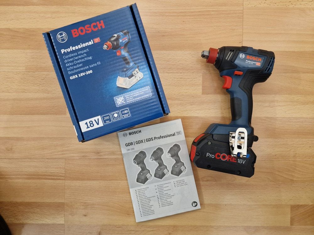 Bosch GDX 18V-200 Professional inkl. 5.5Ah Pro Core Akku (Neu (gemäss ...