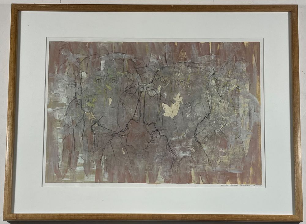 Interessante grosse Mischtechnik mit Gesichter unles Signier (Gebraucht) in Root für CHF 30 ...