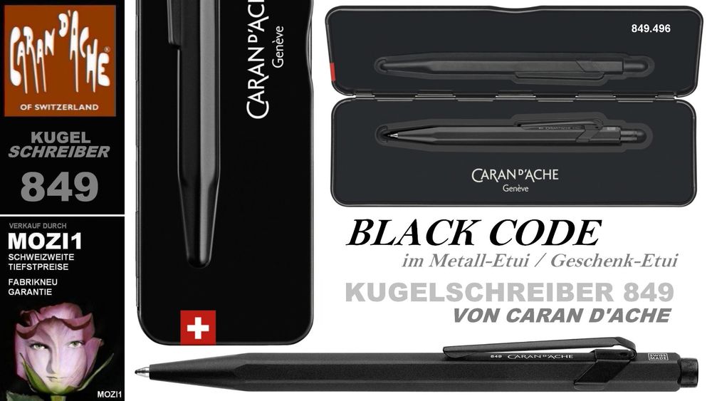 849.496 Black Code * 849 Caran d'Ache PREMIUM * Metall-Etui (Neu und ...