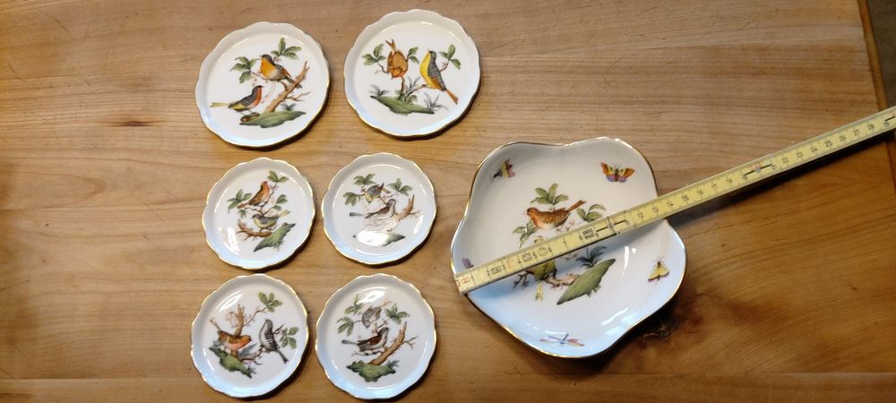 7 Herend Porzellan Teller Vogel Motive (Gebraucht) in schönholzerswilen für CHF 51 – mit ...