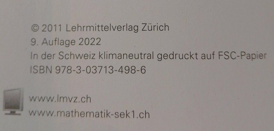 NEUES 3 Bücher-SET Mathematik 1 Sek 1 - ab Fr. 1.-!!! (Neu und ...