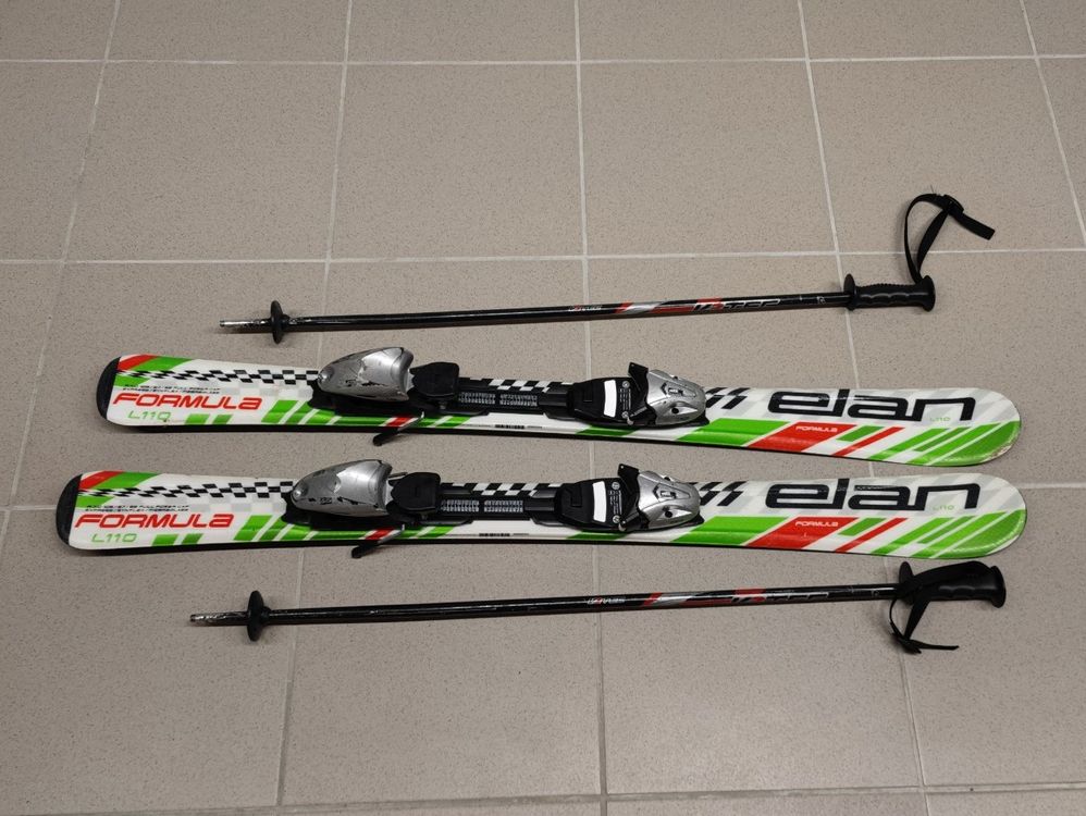 Kinderski Elan Formula L110, 110cm, grün-weiss mit Skistöcke | Kaufen ...