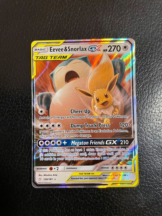 Team Up Eevee & Snorlax GX 120/181 Mint Ab 1 (Gebraucht) in Paradiso ...