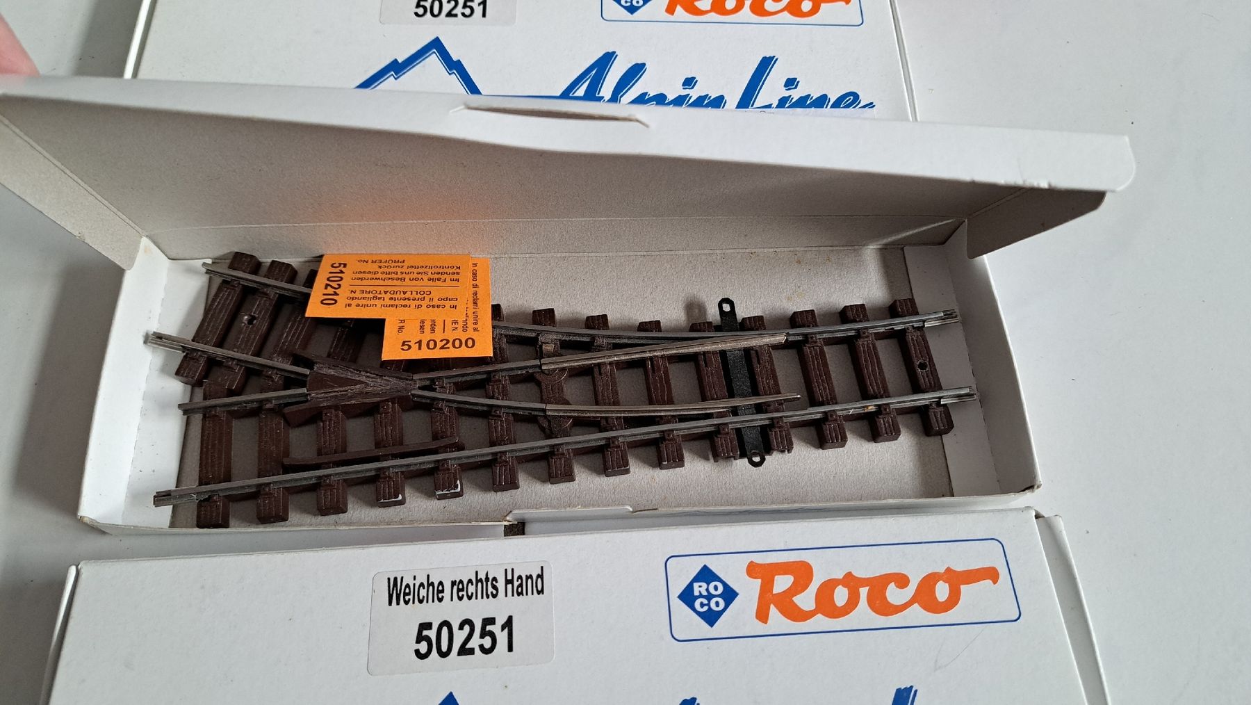 Roco Alpin Line Weichen 50251/52 rechts, links, 3 Stk. 0m (Gebraucht ...