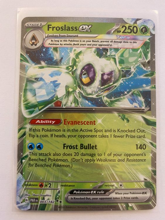 Pokemon Froslass EX 003/182 Paradox Rift EN (Neu (gemäss Beschreibung ...