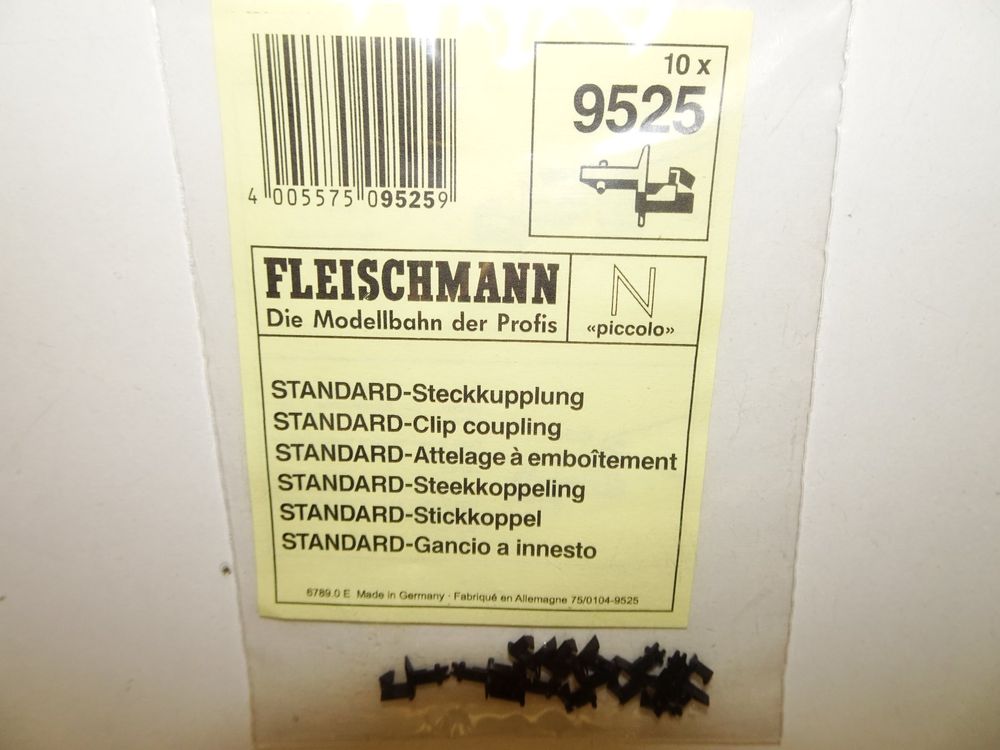 9 Fleischmann Standard Kupplungen Steckkupplung Spur N 9525 (Neu ...