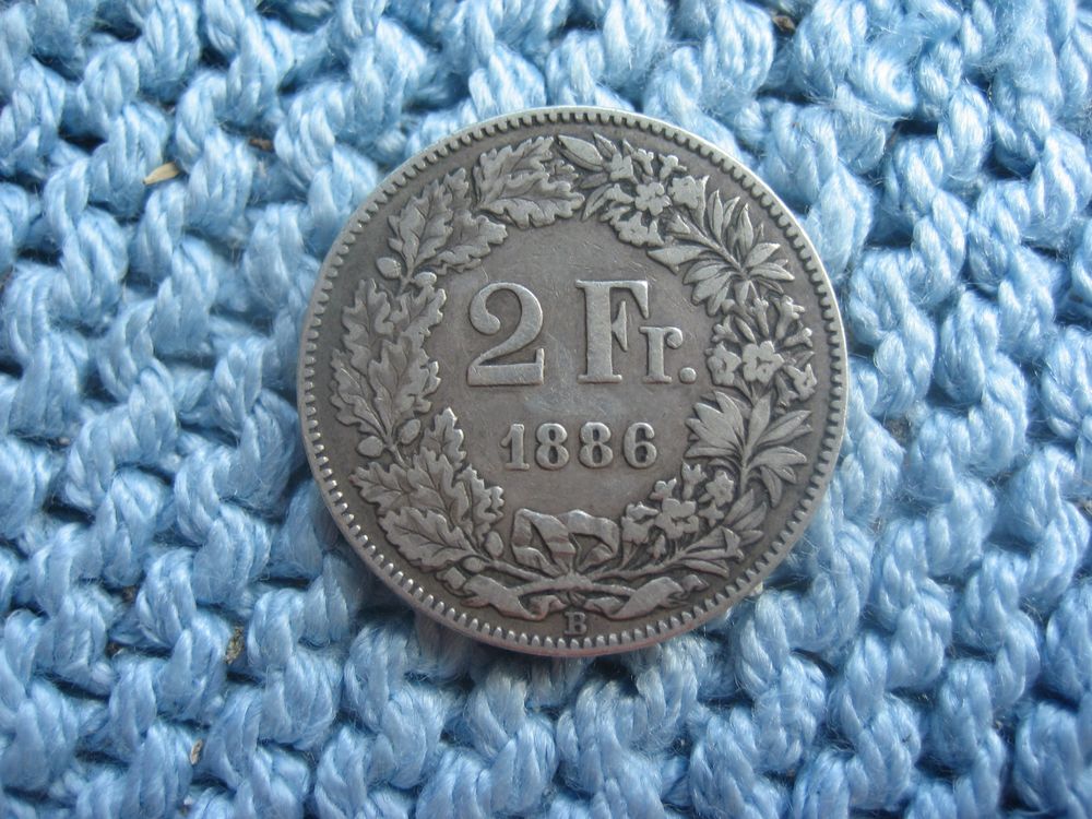 1886 Münze Silber 2.- | Kaufen auf Ricardo