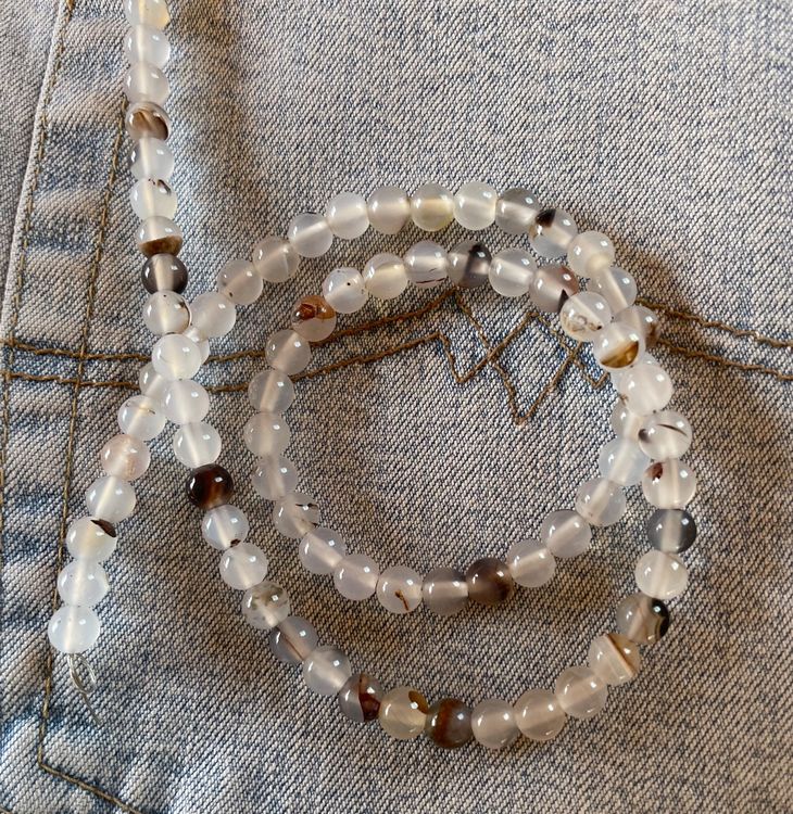 Achat Sardonix Onix top Strang für Kette Vintage 6mm | Kaufen auf Ricardo