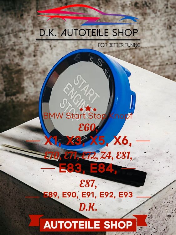 BMW Start Stop Knopf E60 E70 E71 E83 E84 E87 E89 E90 E91 E92 (Neu und originalverpackt) in ...