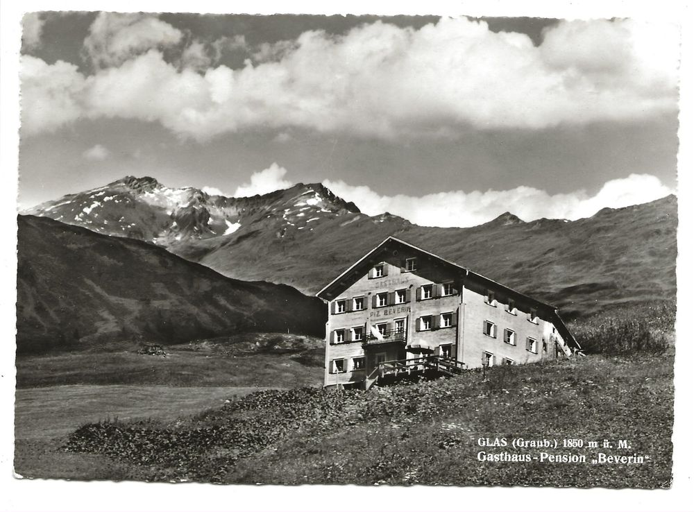 Glas (GR) Tschappina Gasthaus Piz Beverin - Foto Gross 1972 (Gebraucht ...