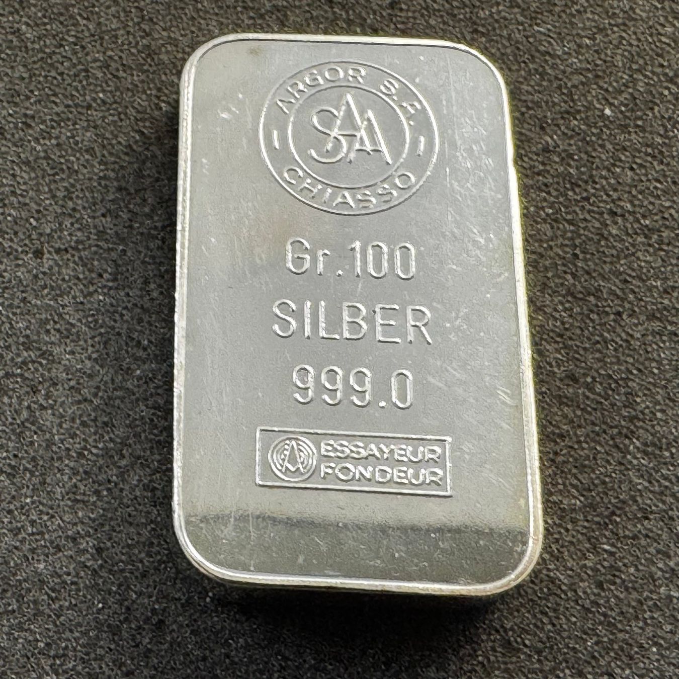 100 gramm Silber Barren Schweiz Argor SA - 1 (Gebraucht) in Reitnau für ...