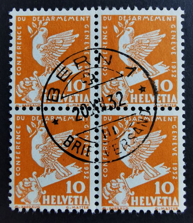 TR81 Bloc 4 Timbre Suisse 1932 Oblitere (Gebraucht) in Cousset für CHF 0.6 – mit Lieferung auf ...