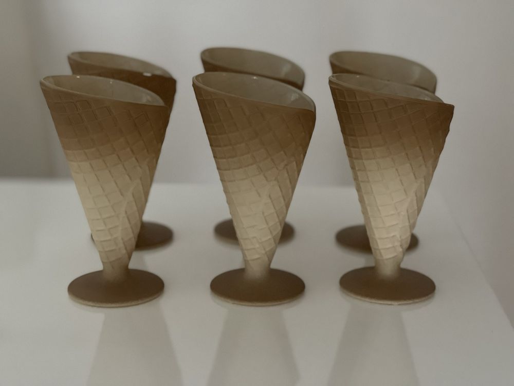 Glace Gläser Dessert Gläser Cornet Eis 6 Stück made in Italy | Kaufen ...