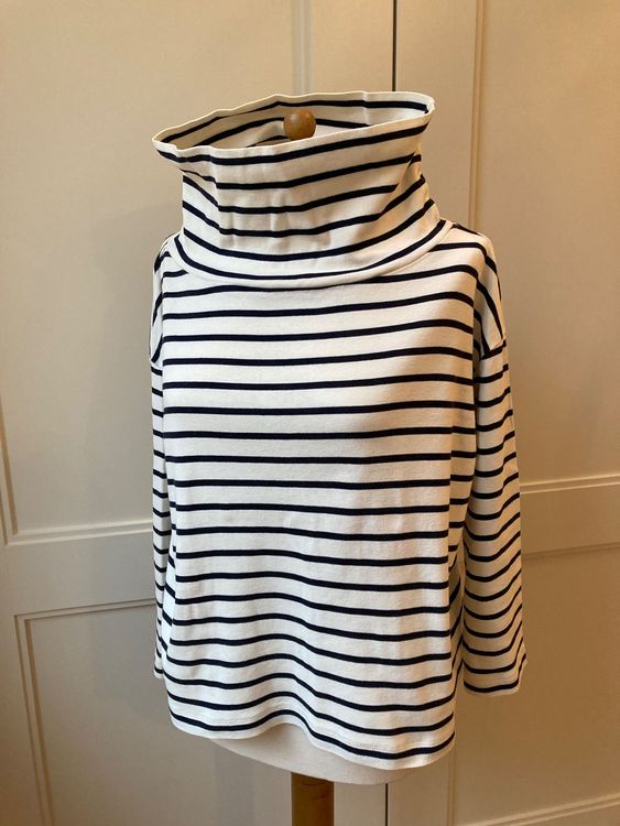 WUNDERBARES ROLLKRAGEN TOP von PETIT BATEAU, GR.S, BAUMWOLLE (Neu ...