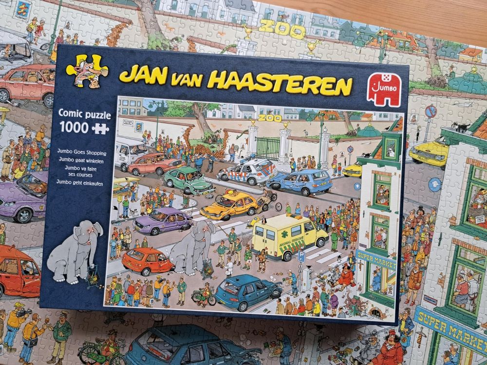 Jan van Haasteren Puzzle, 1000 Teile, Jumbo goes shopping (Gebraucht ...