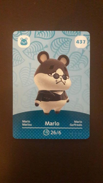 ACNH Amiibo Karte EU - Nr. 437 Marlo (Gebraucht) in Nänikon für CHF 6.5 ...