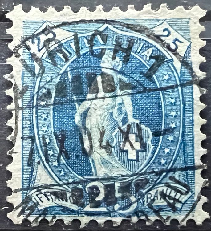 steh. Helvetia Zst 73E Voll-⦿ Zürich 1 (Gebraucht) in für CHF 3.5 – mit Lieferung auf Ricardo kaufen